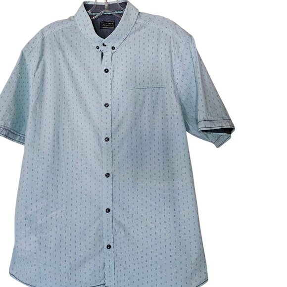 7 Diamonds | Shirts | 7 Diamond Light Green Mens Geometric Collard ...